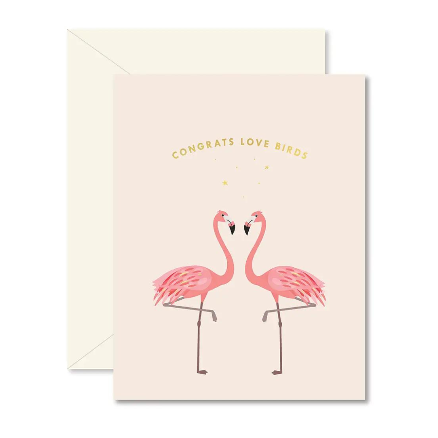 Congrats Love Birds Greeting Card – Simply Placed