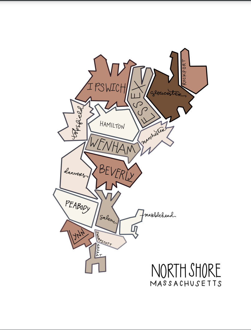 Original North Shore Map Print | 2 Sizes – Simply Placed