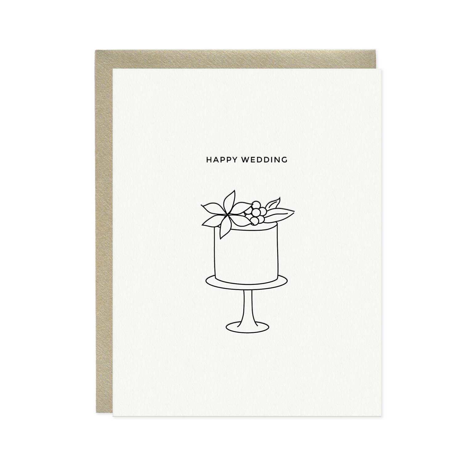 Linework Wedding Card – Simply Placed
